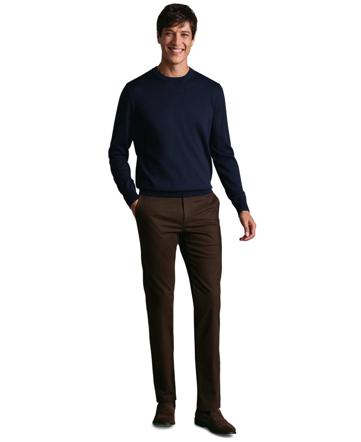 Click here for Charles Tyrwhitt Mens Toffee Slim-Fit Ultimate Chi... prices