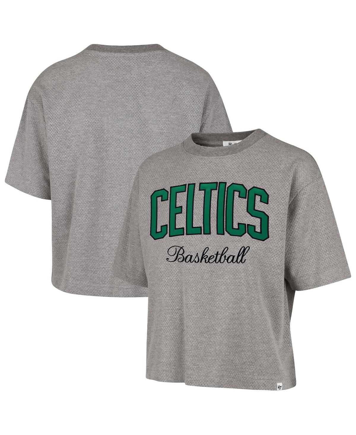 Click here for 47 Brand Womens Gray Boston Celtics Pivot Drop Nee... prices