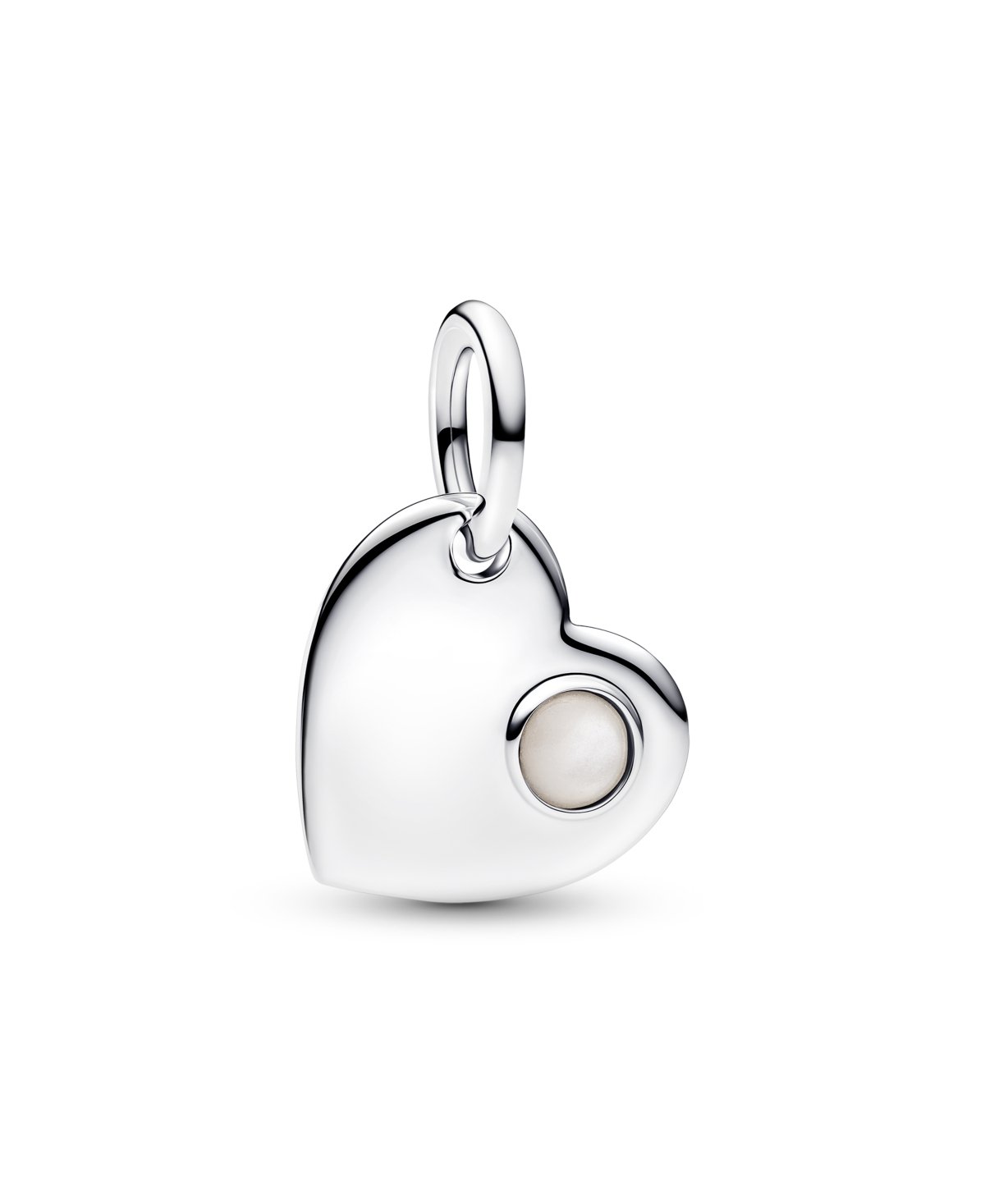Click here for Pandora June Engravable Heart White Stone Dangle C... prices