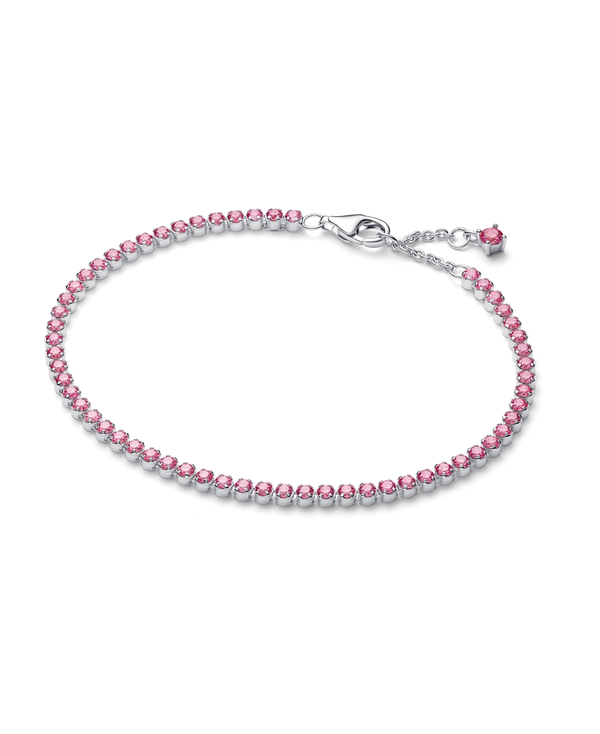 Click here for Pandora Pink Small Tennis Bracelet - Silver prices