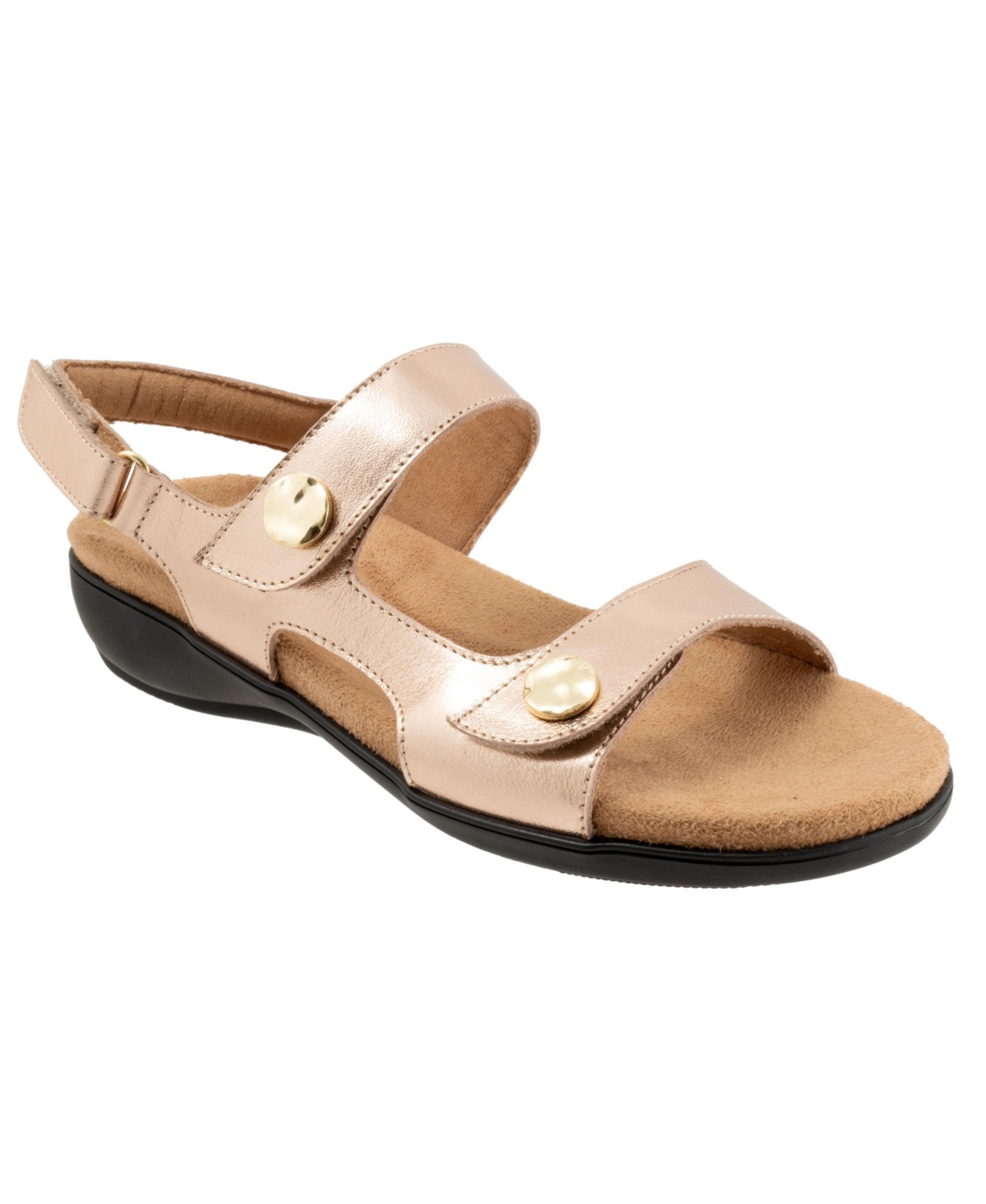 Click here for Trotters Womens Romi Metallic Sandal - Champagne prices