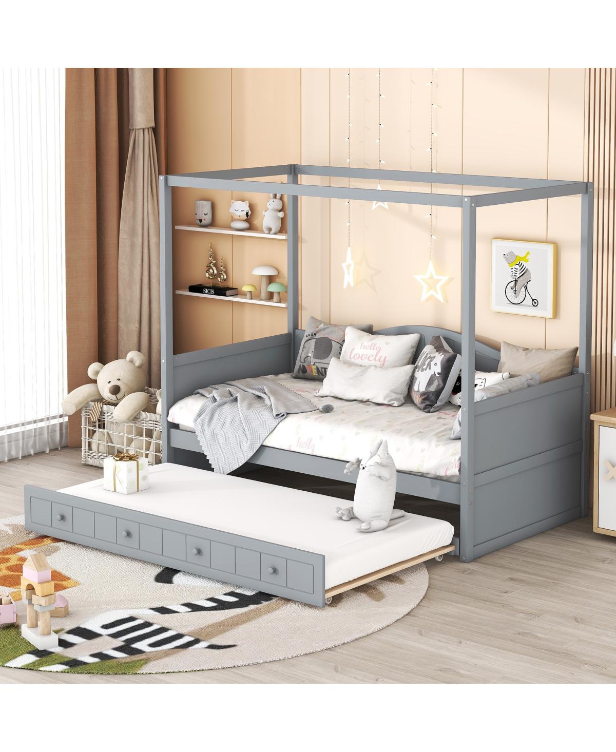 Click here for Streamdale Furniture Canopy Day Bed with Trundle -... prices