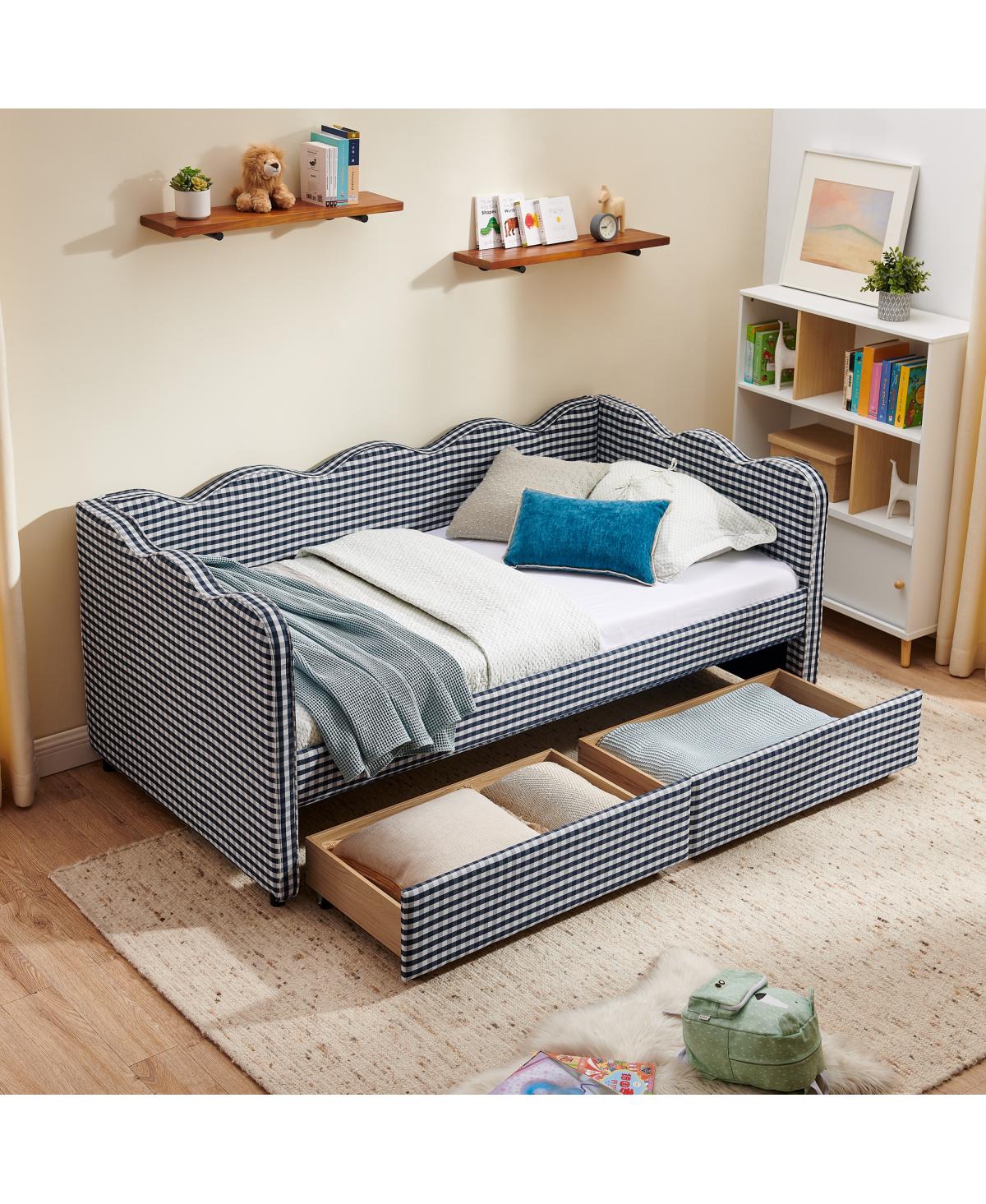 Click here for Streamdale Furniture Twin Size Gingham Daybed with... prices