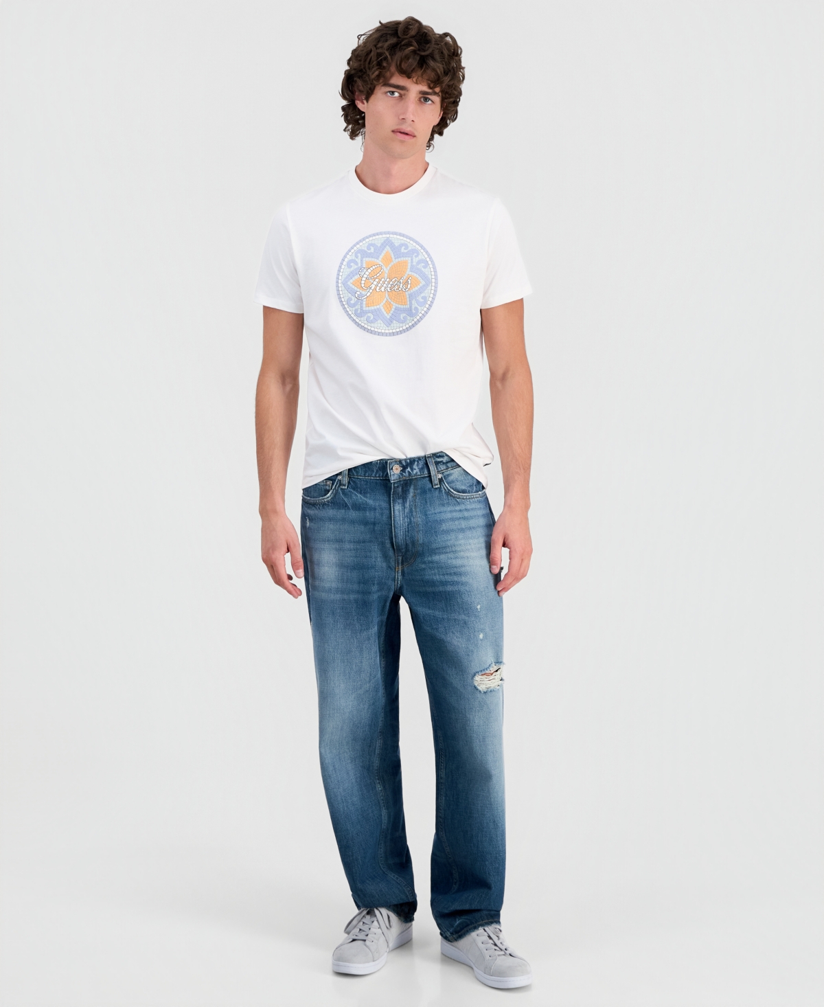 Click here for Guess Mens Jett Baggy Ripped Jeans - REINIER prices