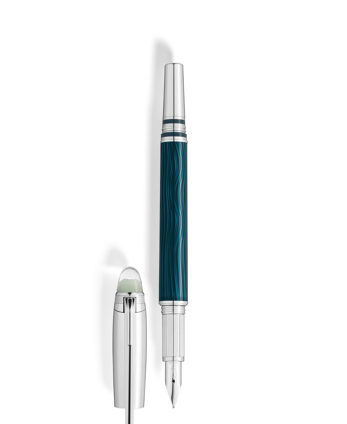 Click here for Montblanc Saw PolarGreen Metal Fountain Pen - Gree... prices
