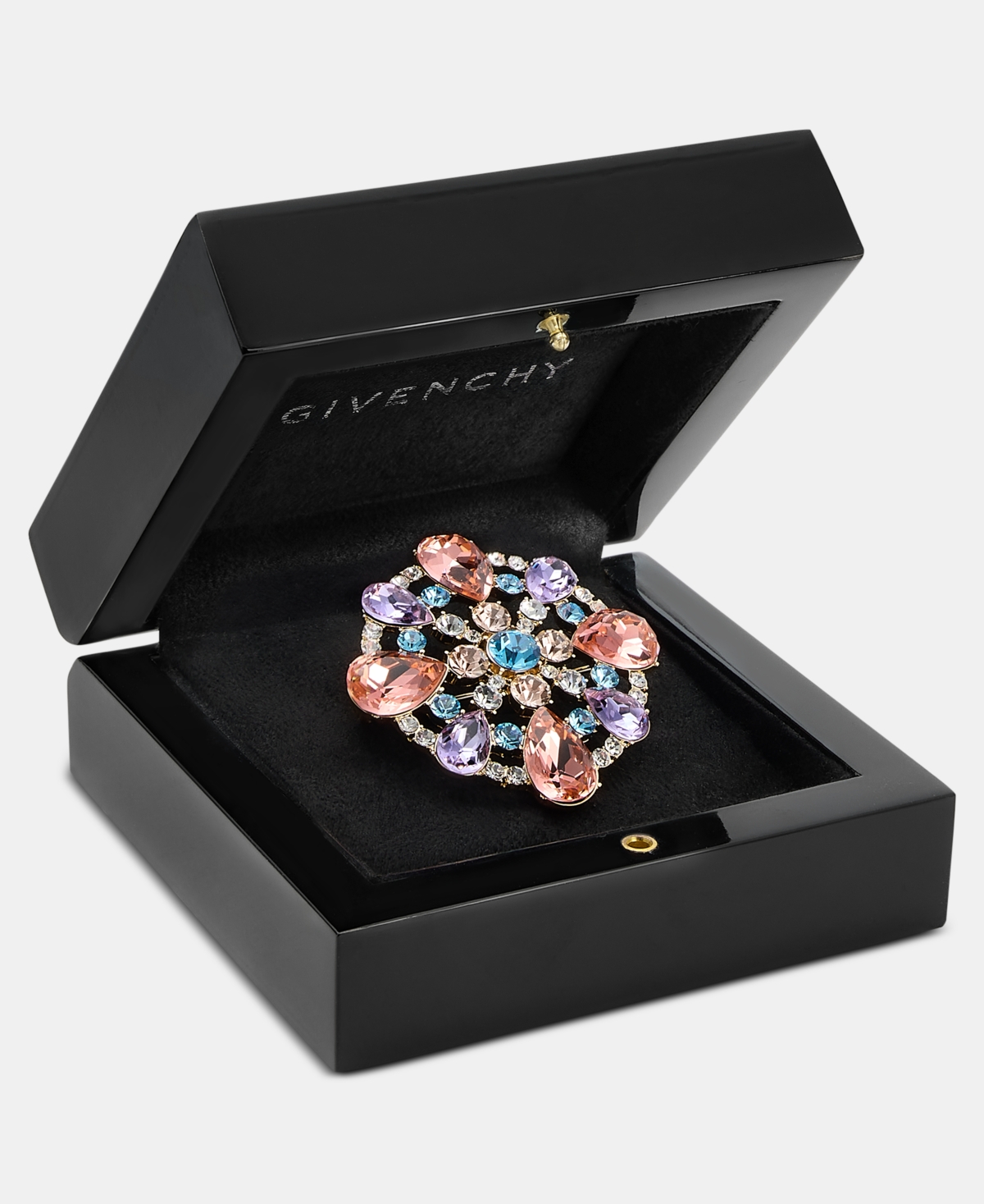 Click here for Givenchy Crystal Cluster Flower Pin - Open prices