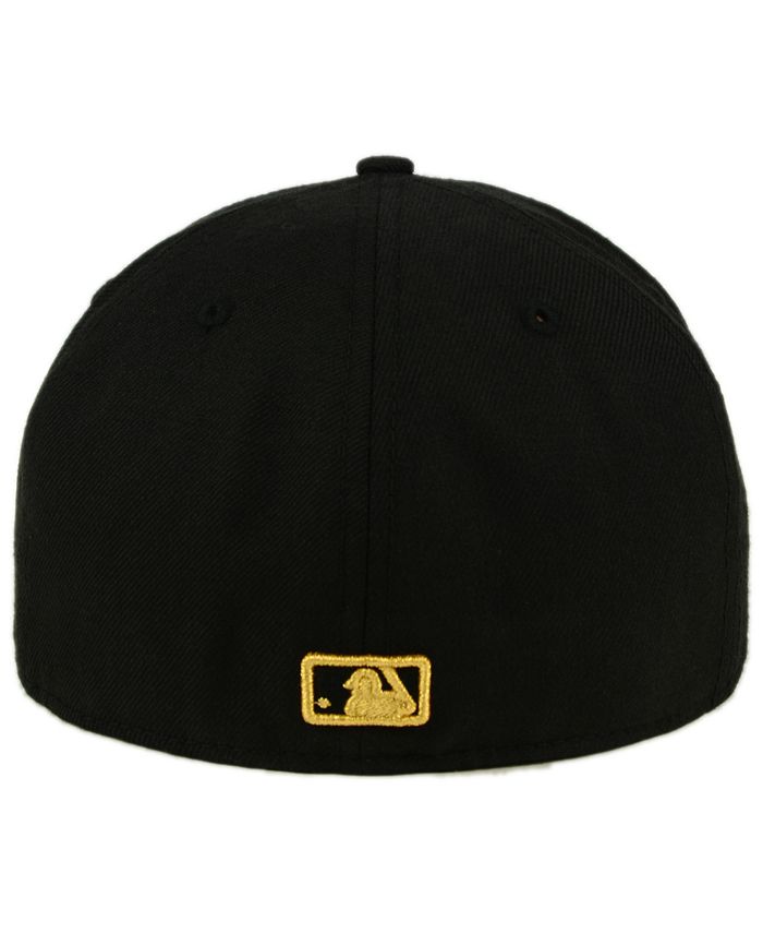 New Era New York Mets Black On Metallic Gold 59FIFTY Fitted Cap - Macy's