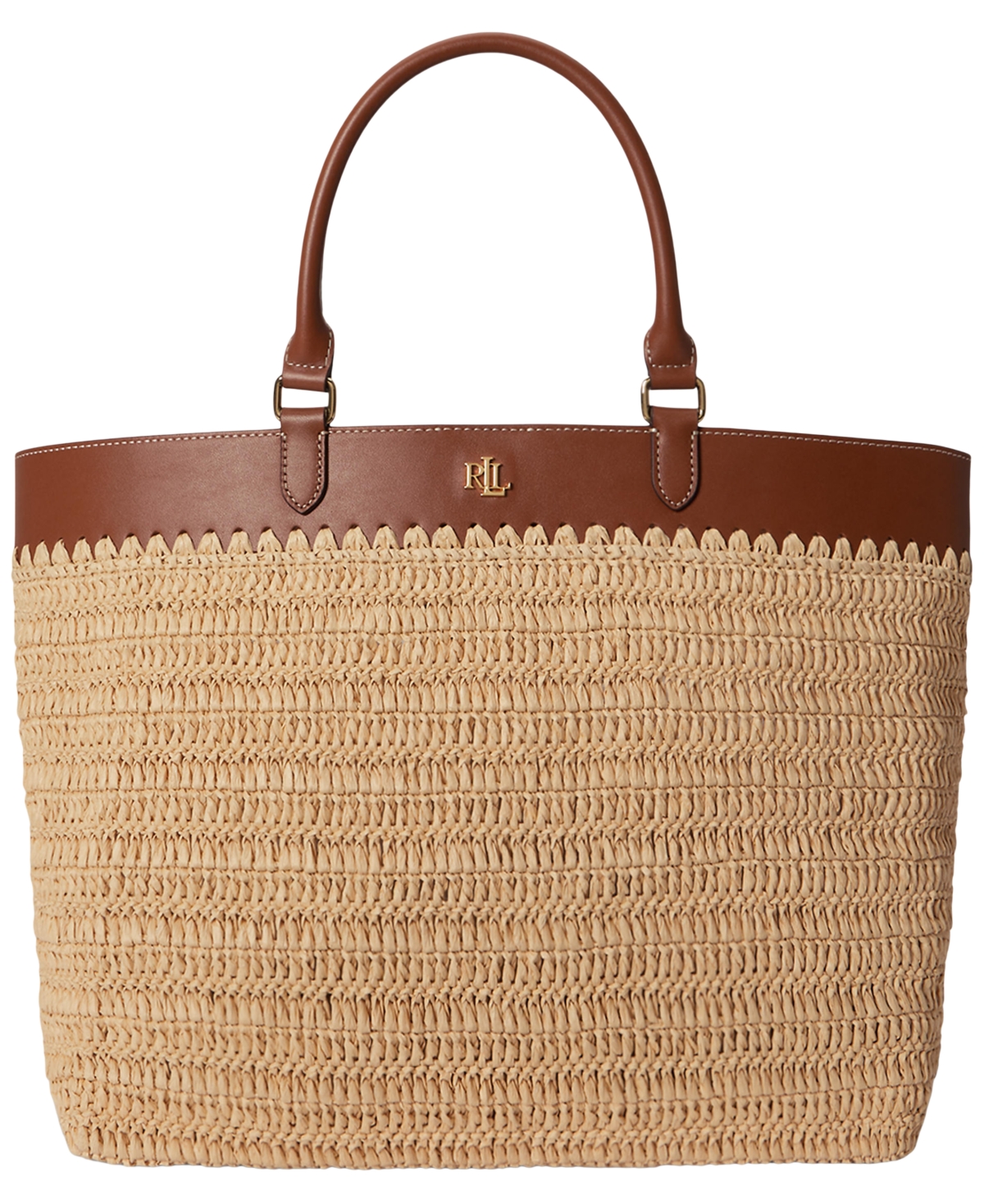 Click here for Lauren Ralph Lauren Leather Straw Extra-Large Kyla... prices