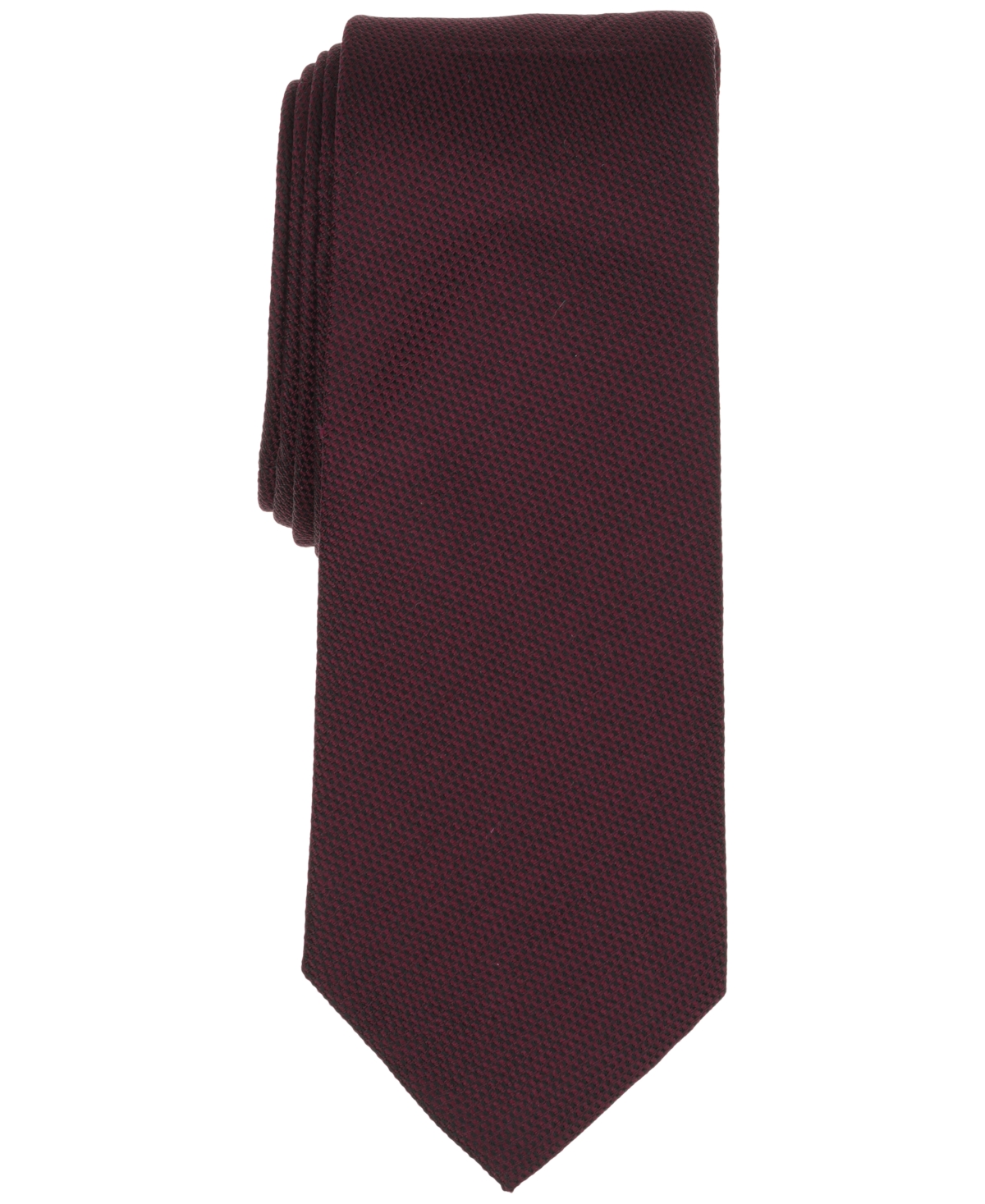 Click here for Penguin Mens Mansour Solid Skinny Tie - Burgundy prices