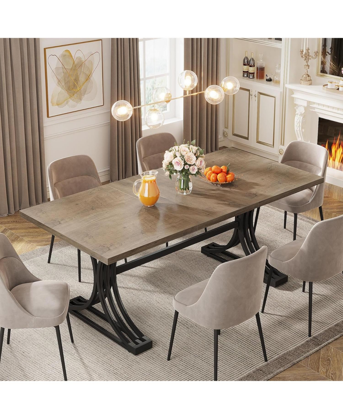Click here for Tribesigns 63-Inch Rectangular Dining Table for 4... prices