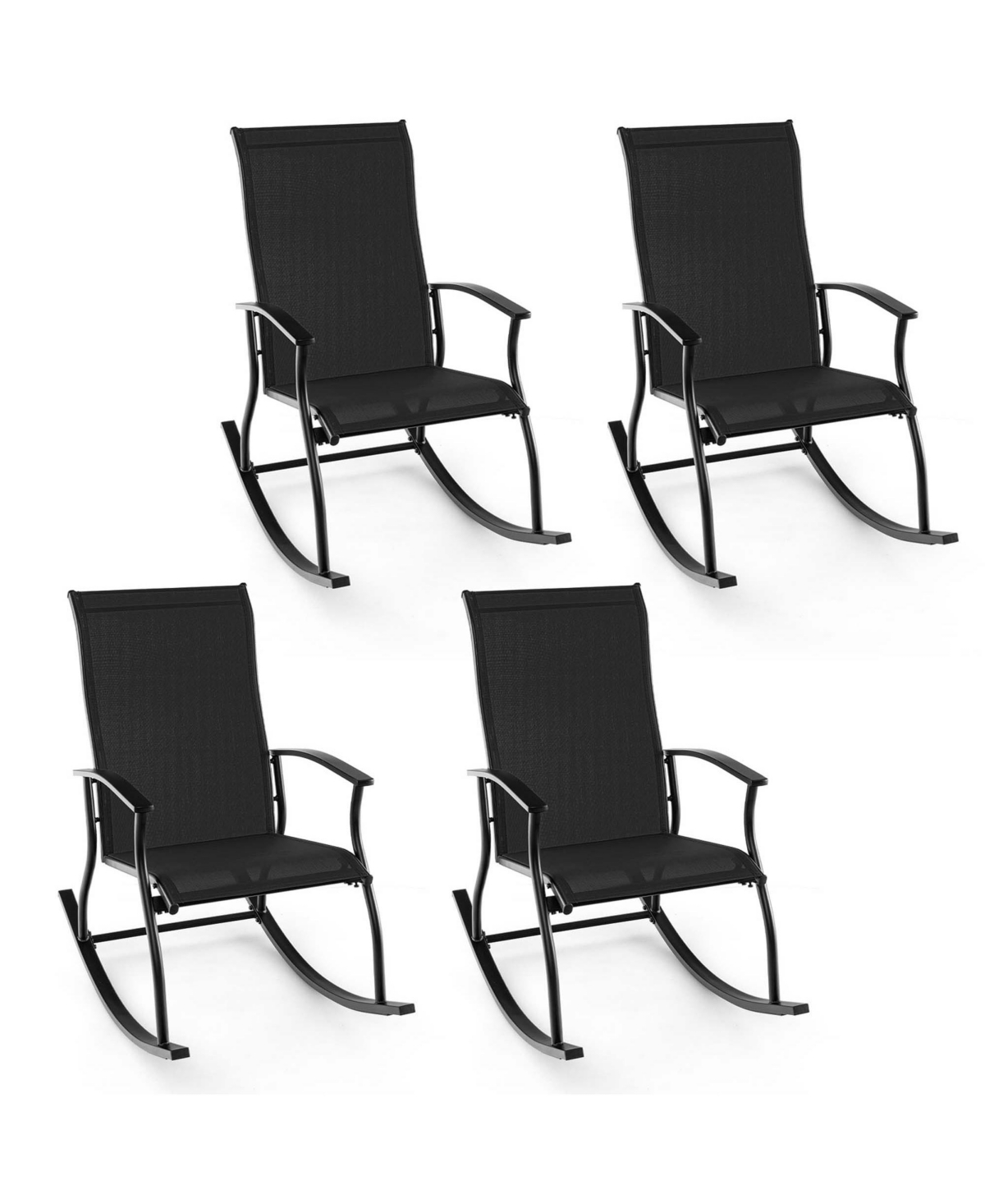Click here for Gymax Set of 4 Outdoor Rocking Chair Patio Rocker... prices