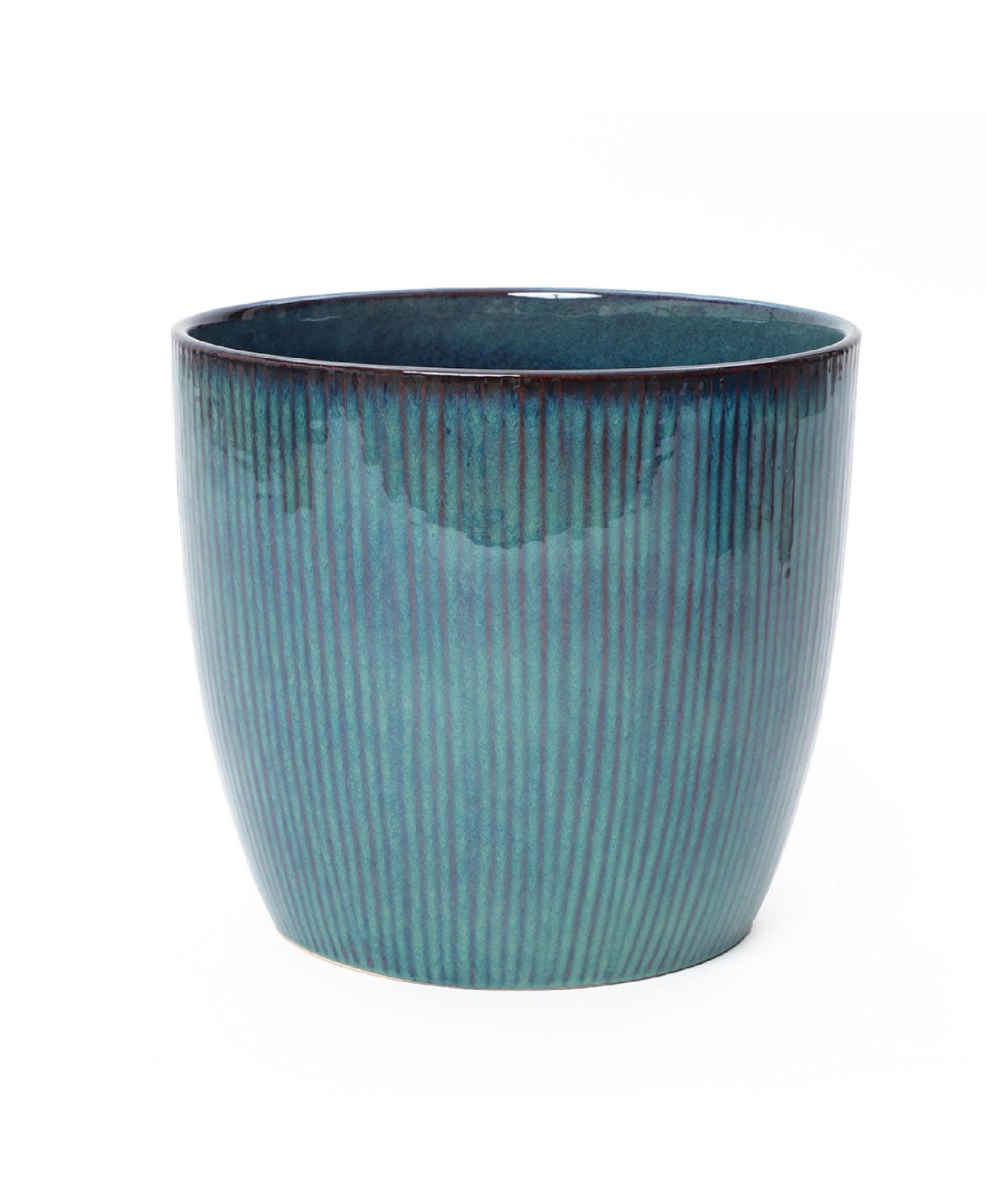 Click here for LuxenHome Forest Fade Ribbed Ceramic Planter  15&#... prices