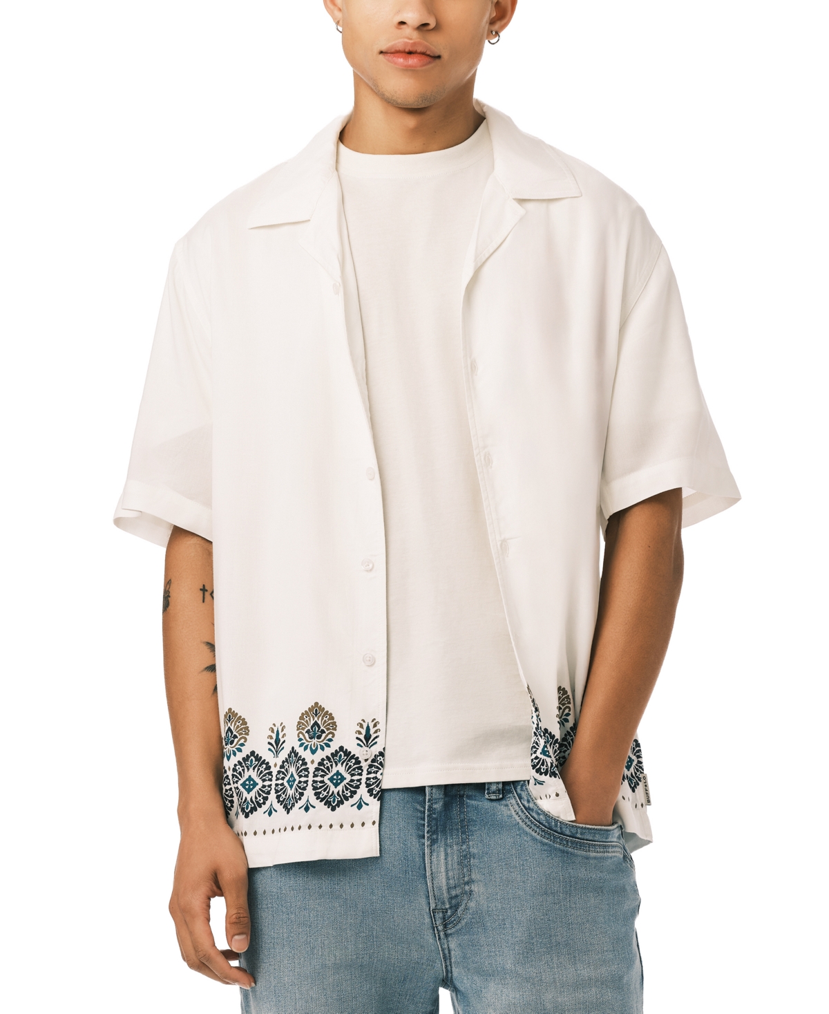 Click here for Buffalo David Bitton Mens Embroidered Border Print... prices