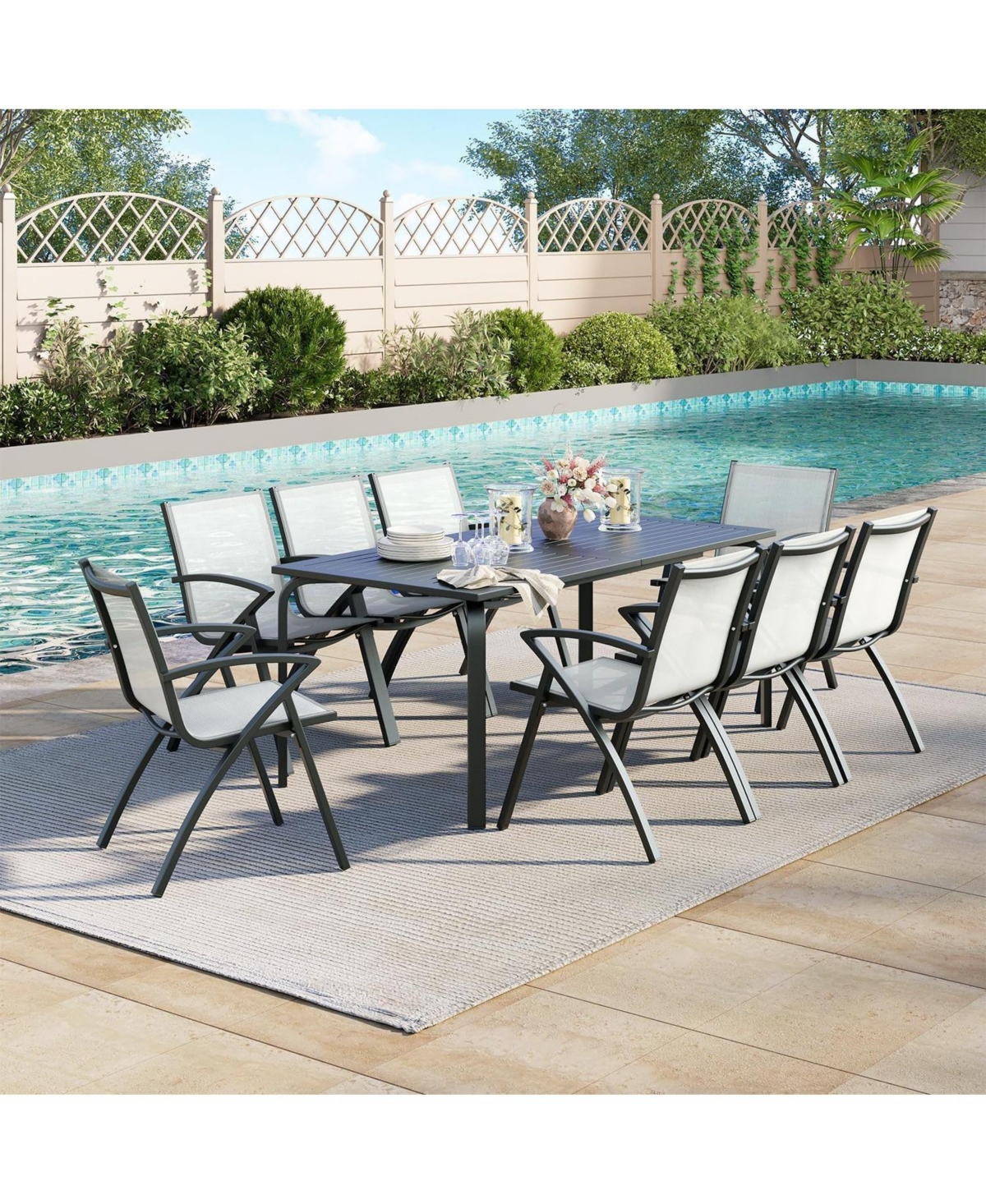 Click here for gaomon 9-Piece Patio Dining Table Sets for 8  Outd... prices