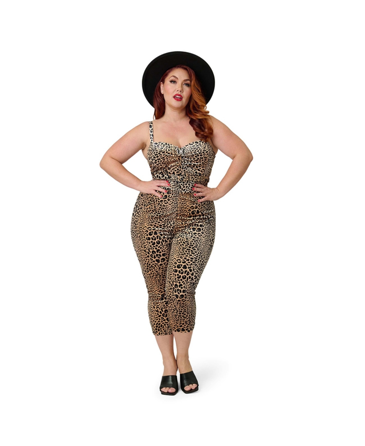 Click here for Unique Vintage Plus Size 1950s Cropped Jumpsuit -... prices