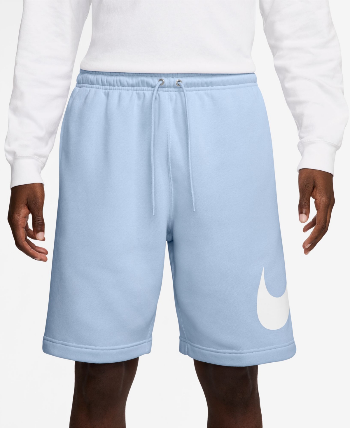 Click here for Nike Club Mens Brushed Fleece Shorts - Hydrogen Bl... prices