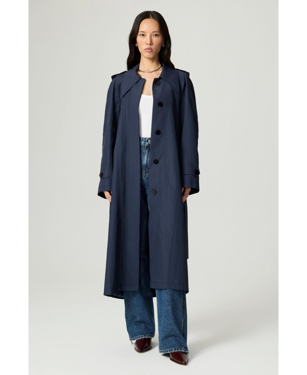 Click here for Nocturne Womens Single-Breasted Cotton Trench Coat... prices