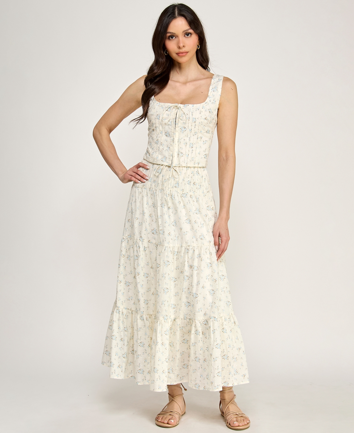 Click here for Seni & Cade Womens Floral Sleeveless Top and Midi... prices