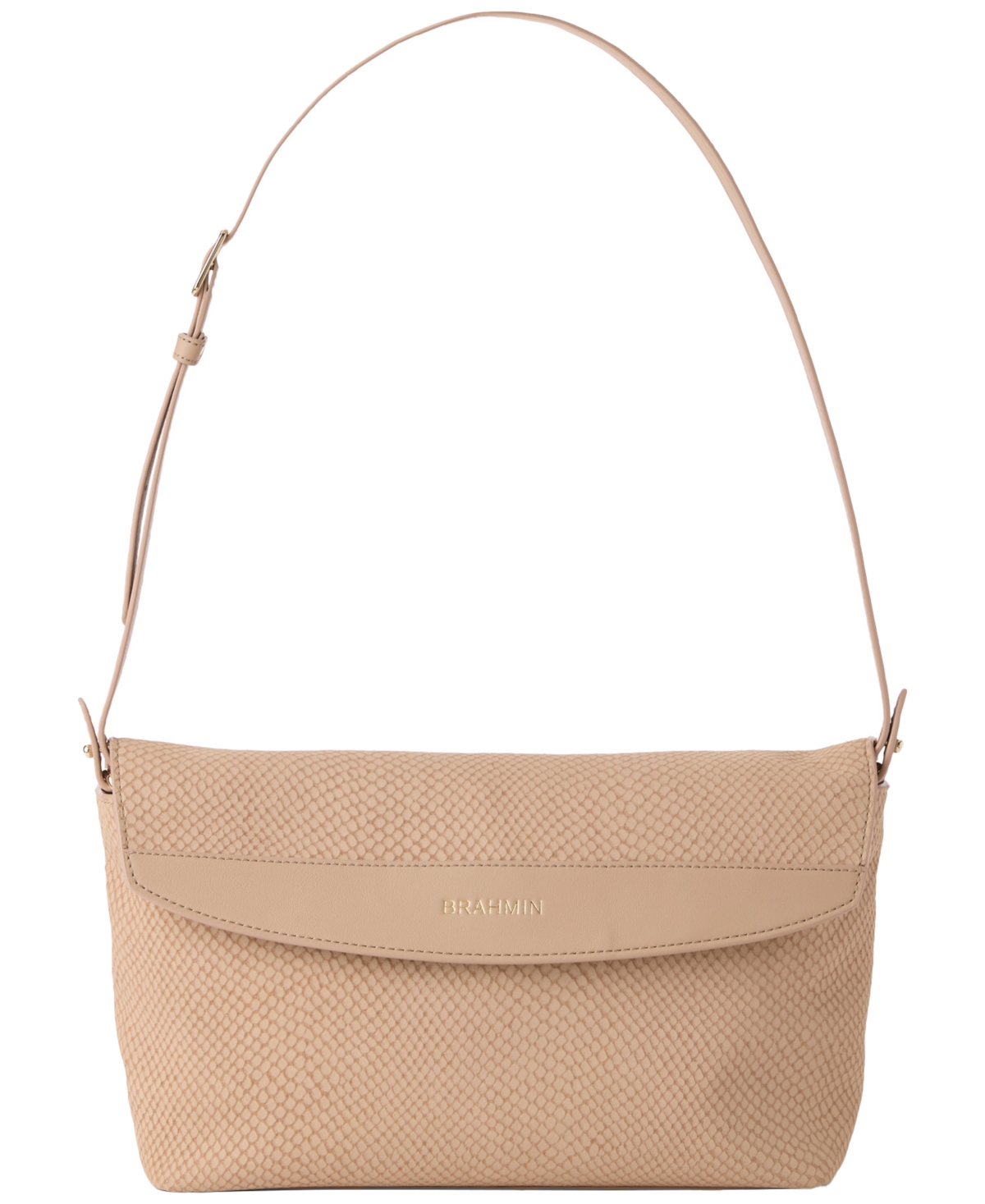 Click here for Brahmin Kalina Dawnlight Medium Clutch Bag - Tan prices