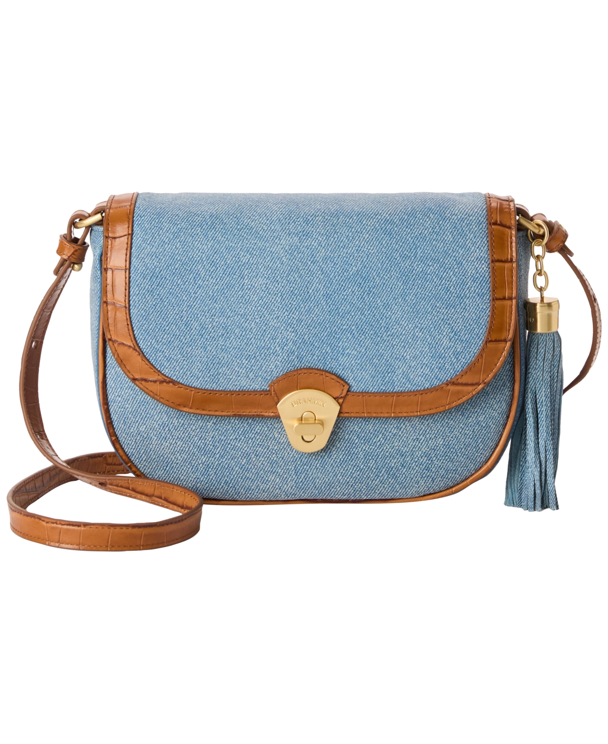 Click here for Brahmin Portia Starlit Denim Small Crossbody Bag -... prices