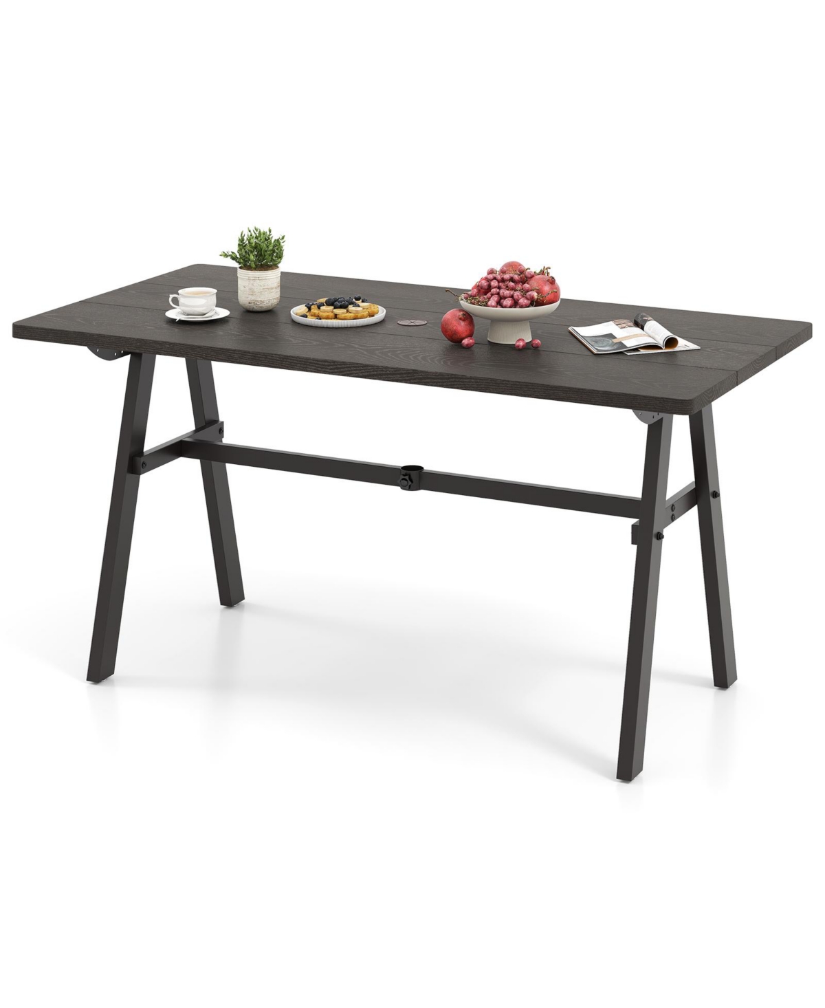 Click here for Gymax 59 x 29.5 Rectangle Rustproof Patio Dining T... prices