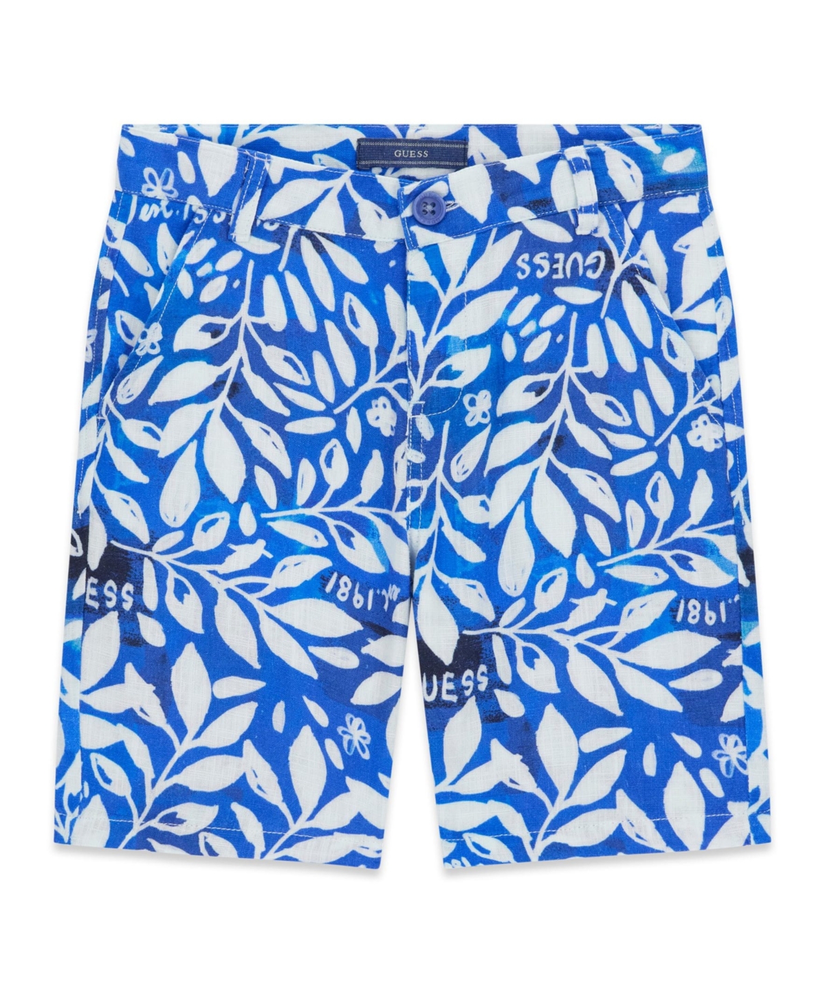 Click here for Guess Boys 7-18 Printed Bermuda Shorts - Blue prices