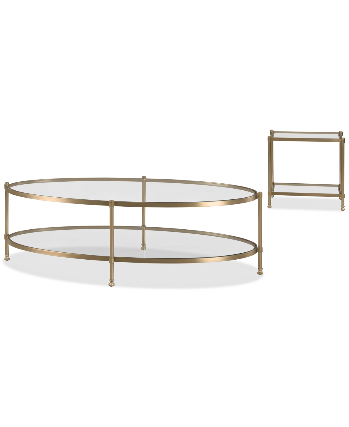 Click here for Isla 2-Pc. Glass Oval Coffee Table and End Table S... prices