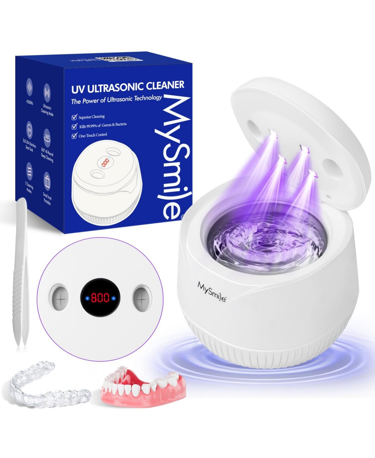 Click here for MySmile Ultrasonic Retainer Cleaner  45kHz Retaine... prices