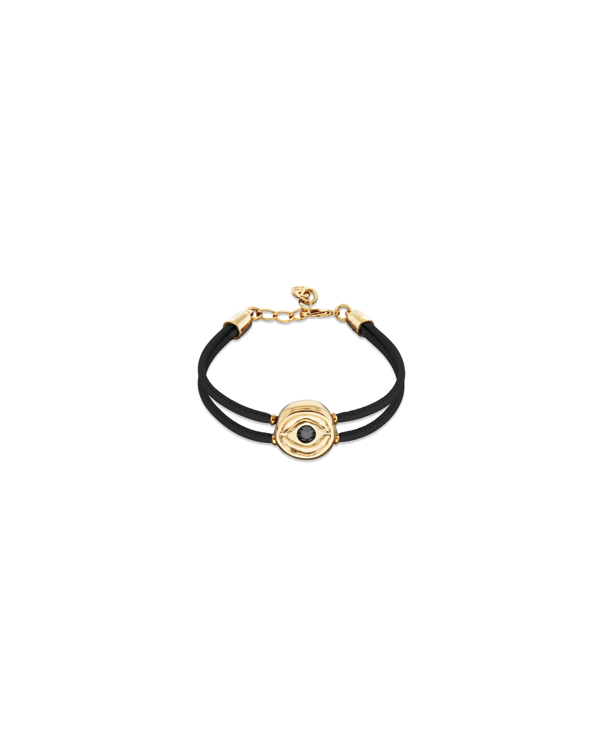 Click here for UNOde50 Double black leather bracelet with a metal... prices