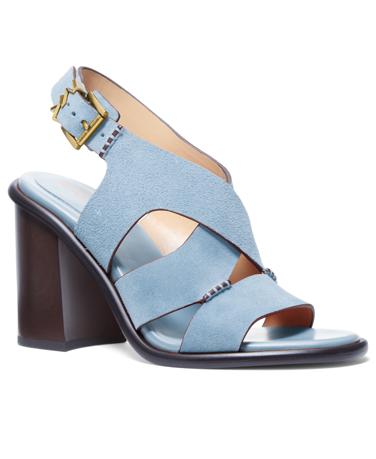 Click here for Michael Kors Womens Raven Buckle Block Heel Sandal... prices