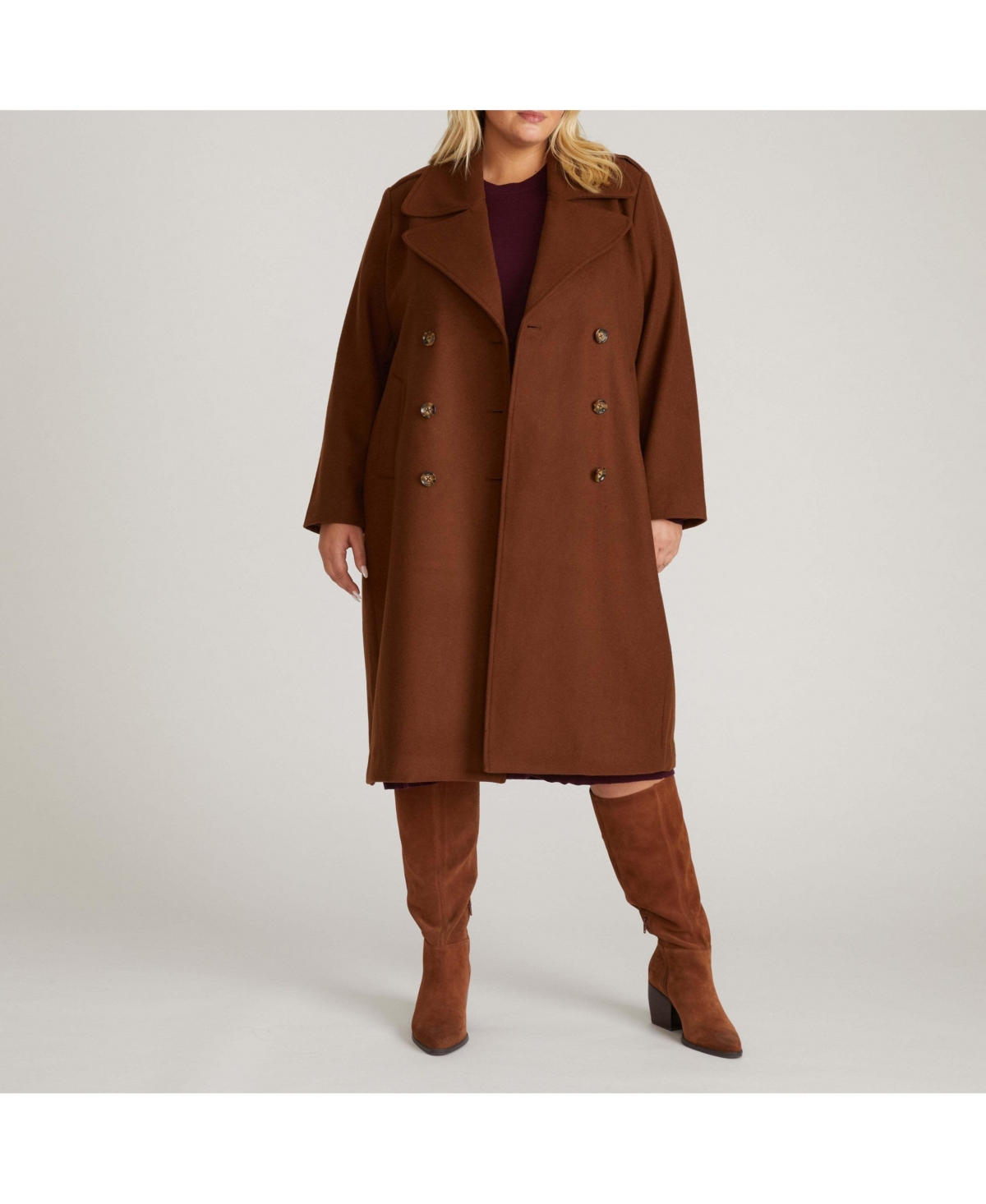 Click here for Universal Standard Plus Size Callaghan Wool Coat -... prices