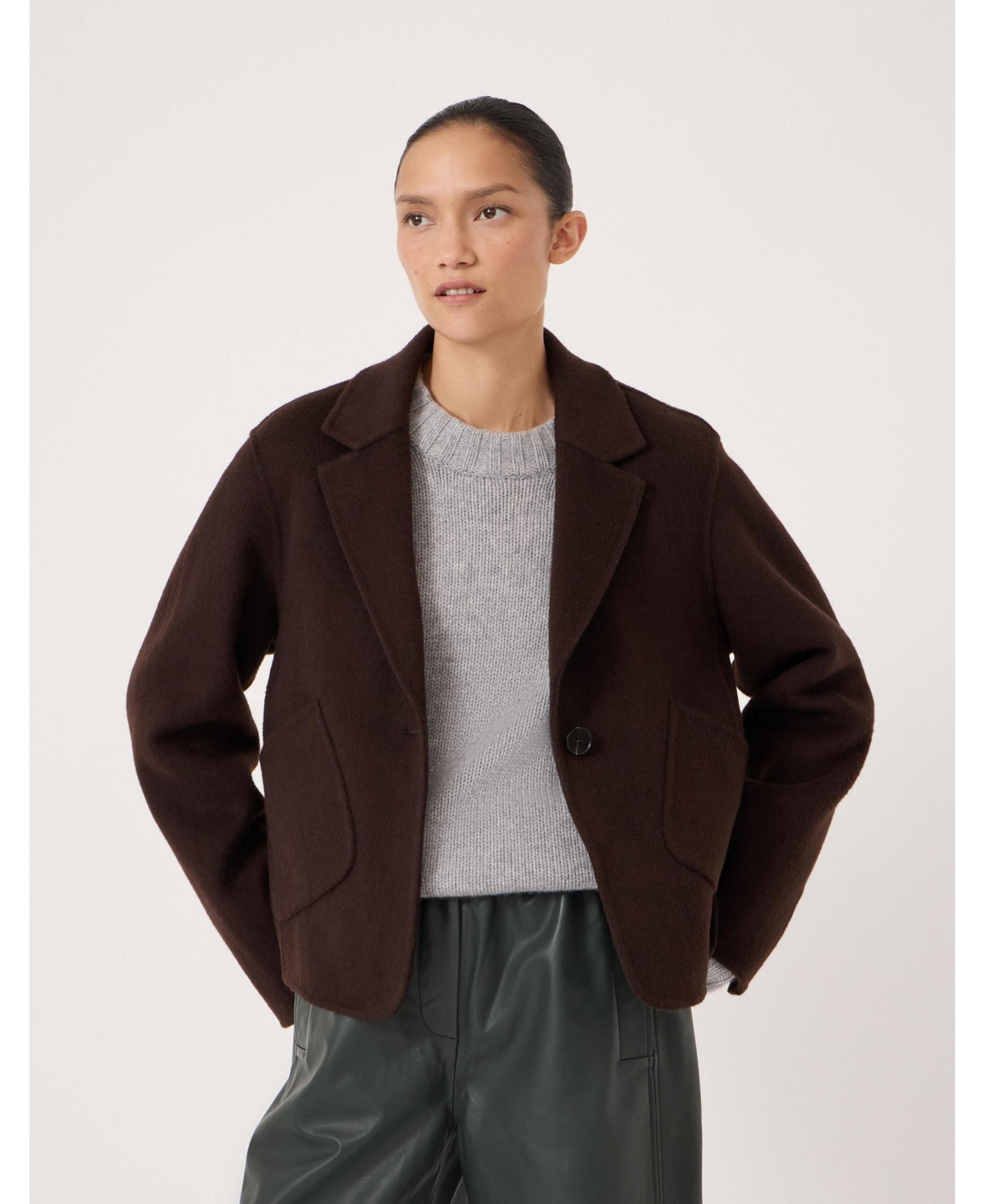 Click here for Hush Womens Mina Pure Wool Double Faced Blazer - C... prices