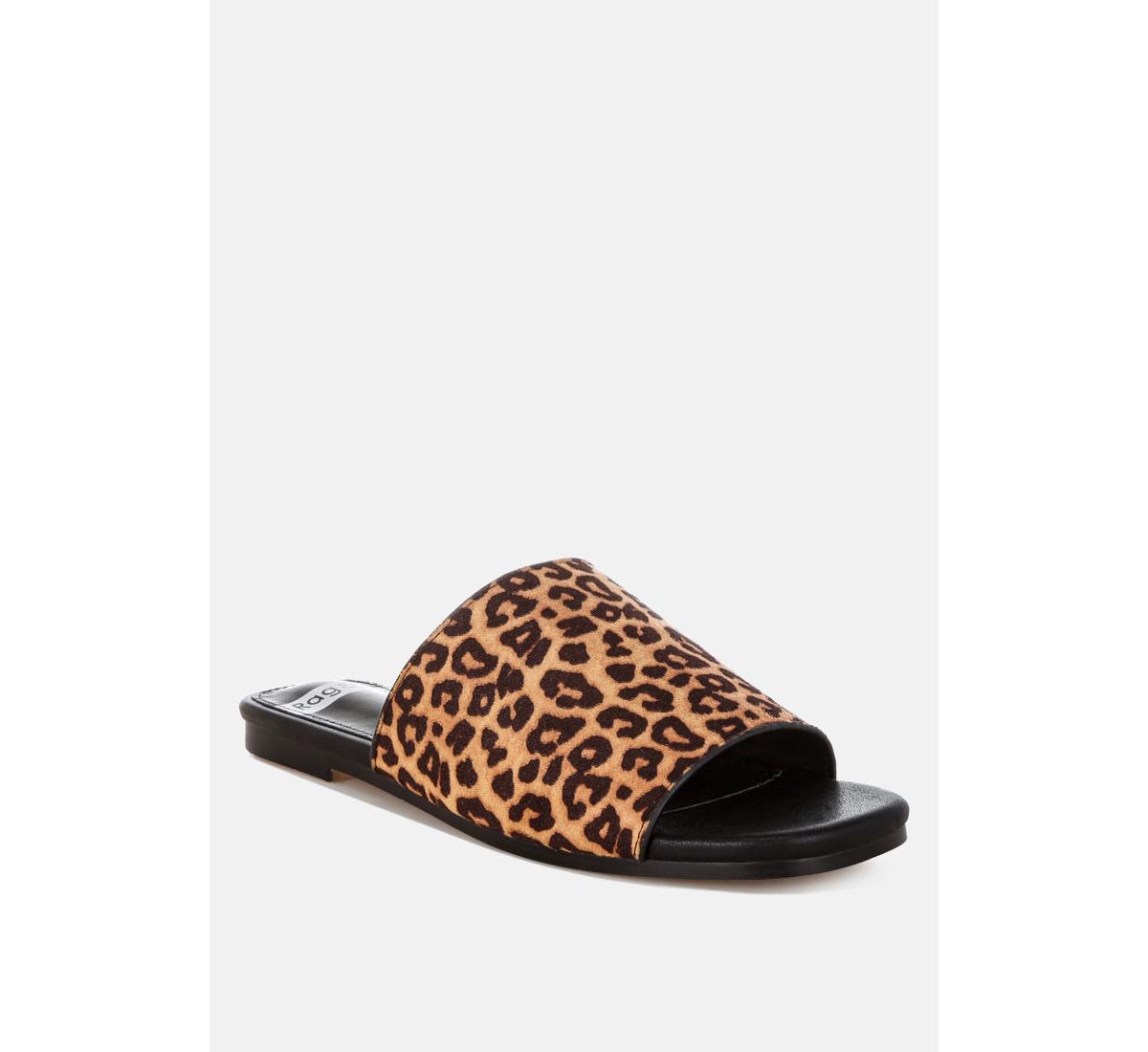 Click here for Rag & Co Womens Panthera Leopard Print Slider Flat... prices