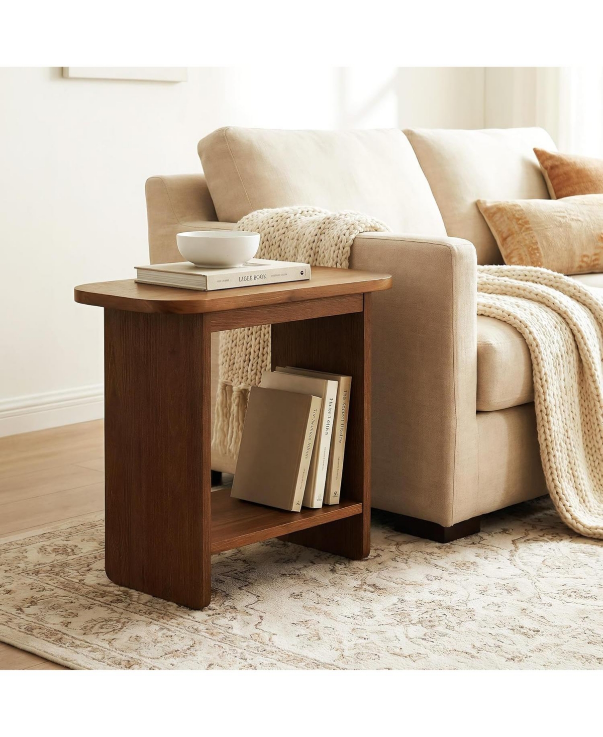Click here for Tribesigns Solid Wood Side Table  H-Shaped 2-Tier... prices