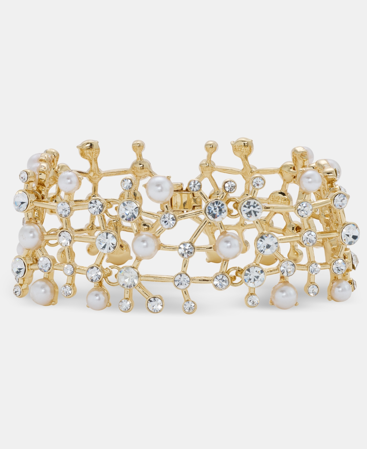 Click here for Anne Klein Crystal & Imitation Pearl Cluster Flex... prices