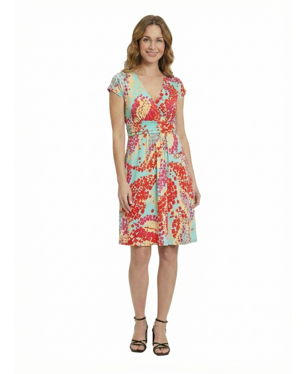 Click here for 24seven Comfort Apparel Petite Mosaic A Line Pocke... prices