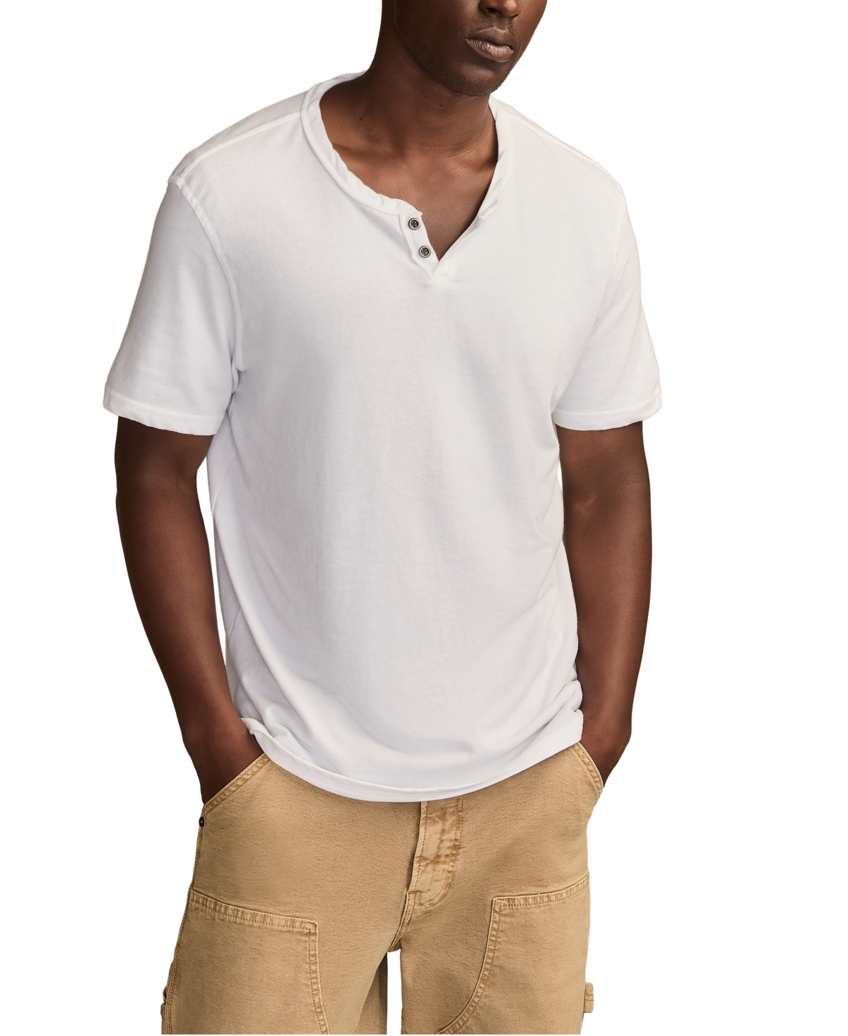 Click here for Lucky Brand Mens Venice Burnout Notch Short Sleeve... prices