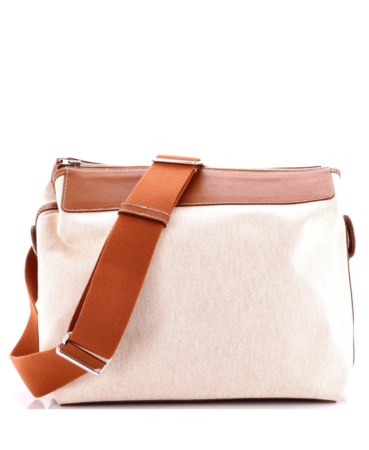 Click here for Pre-Owned HERMES R.m.s 12H Bag Toile and Leather -... prices