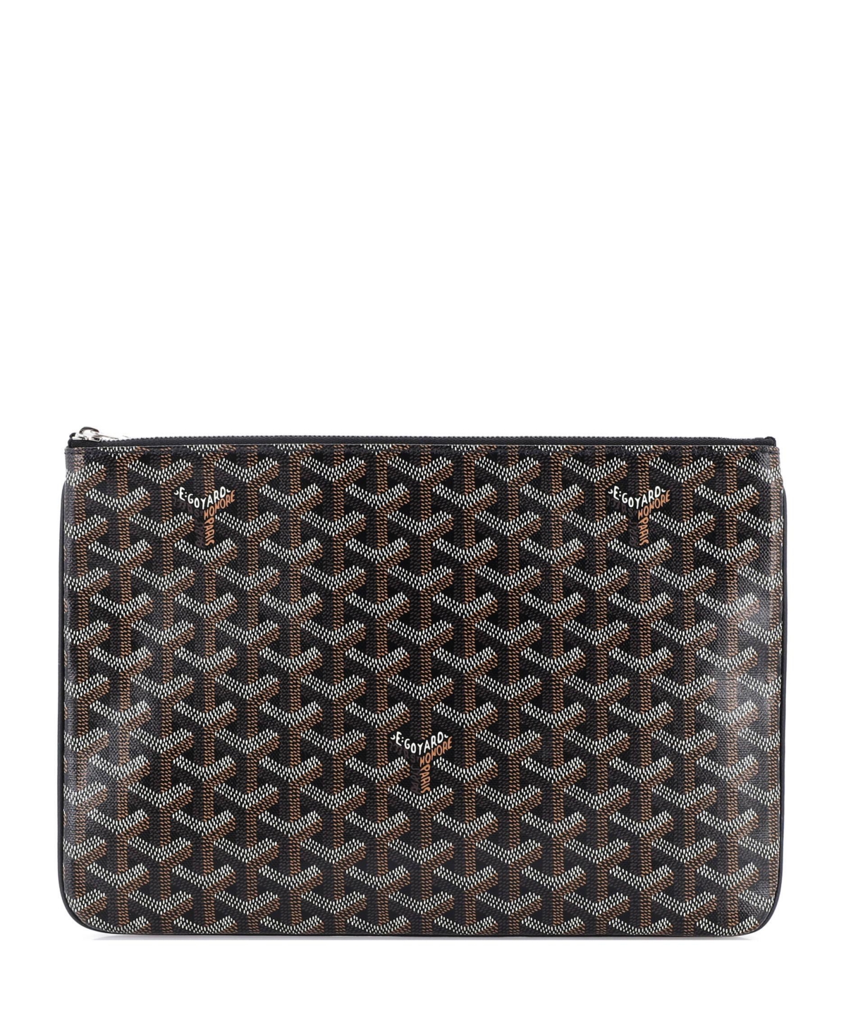 Click here for Pre-Owned Goyard Mm Senat Zip Pouch Coated Canvas... prices