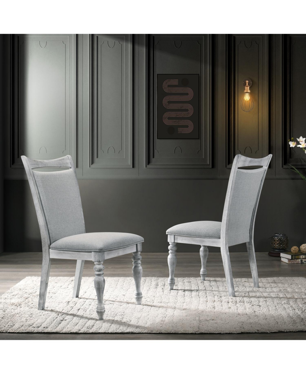 Click here for Simplie Fun Upholstered Turned Leg Dining Chairs... prices