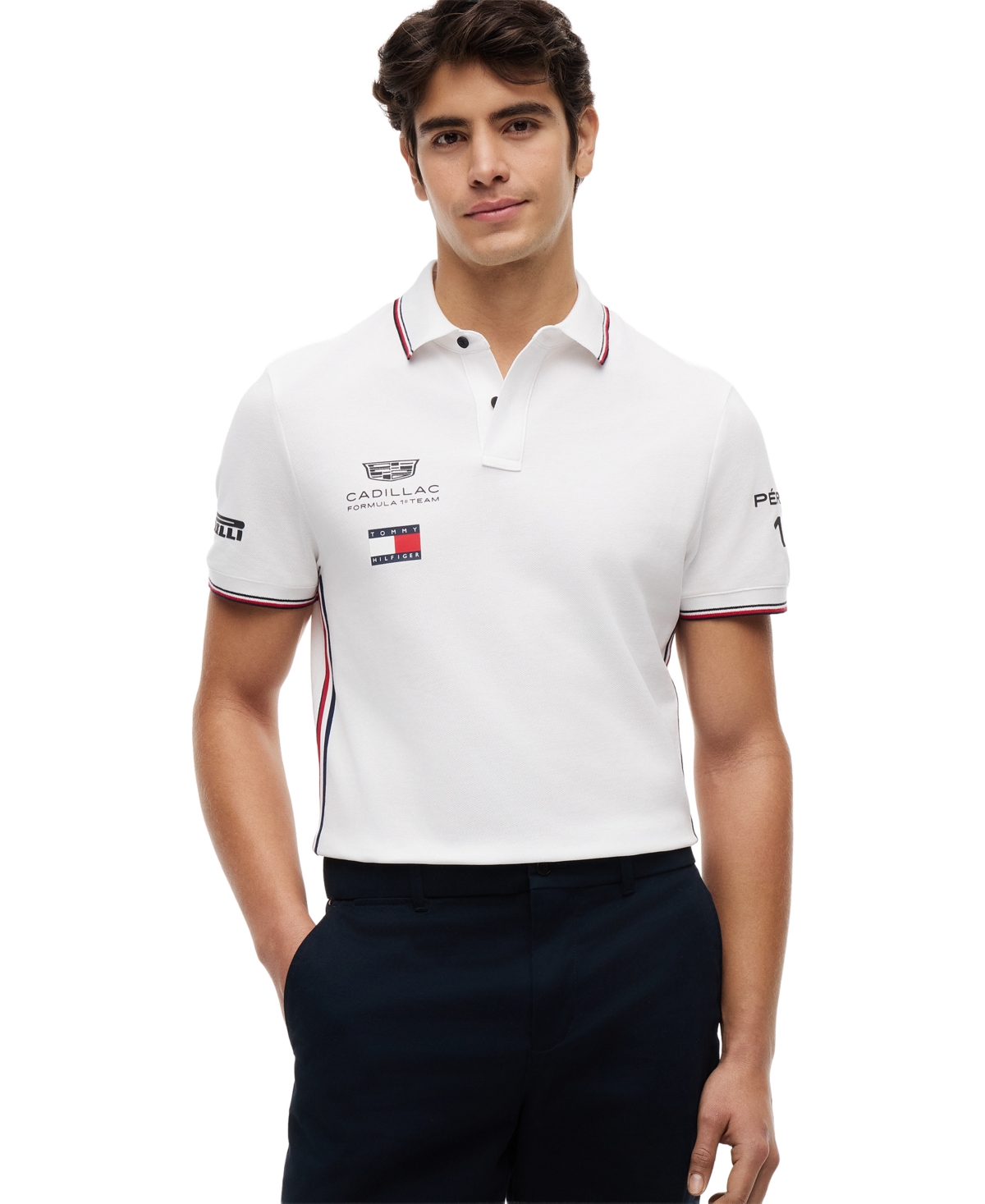 Click here for Tommy Hilfiger Mens Regular-Fit Polo Shirt - White prices