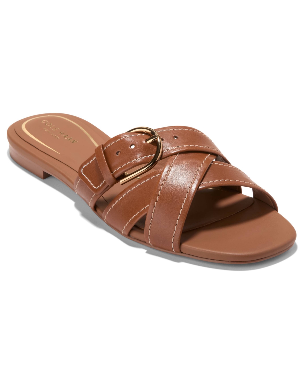 Click here for Cole Haan Womens Velma Buckle Slide Sandals - Brit... prices