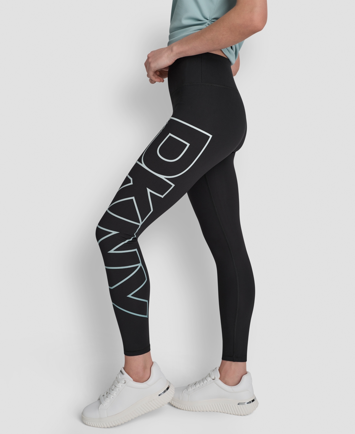 Click here for Dkny Sport Womens Ombre Logo High-Waist Tights - M... prices