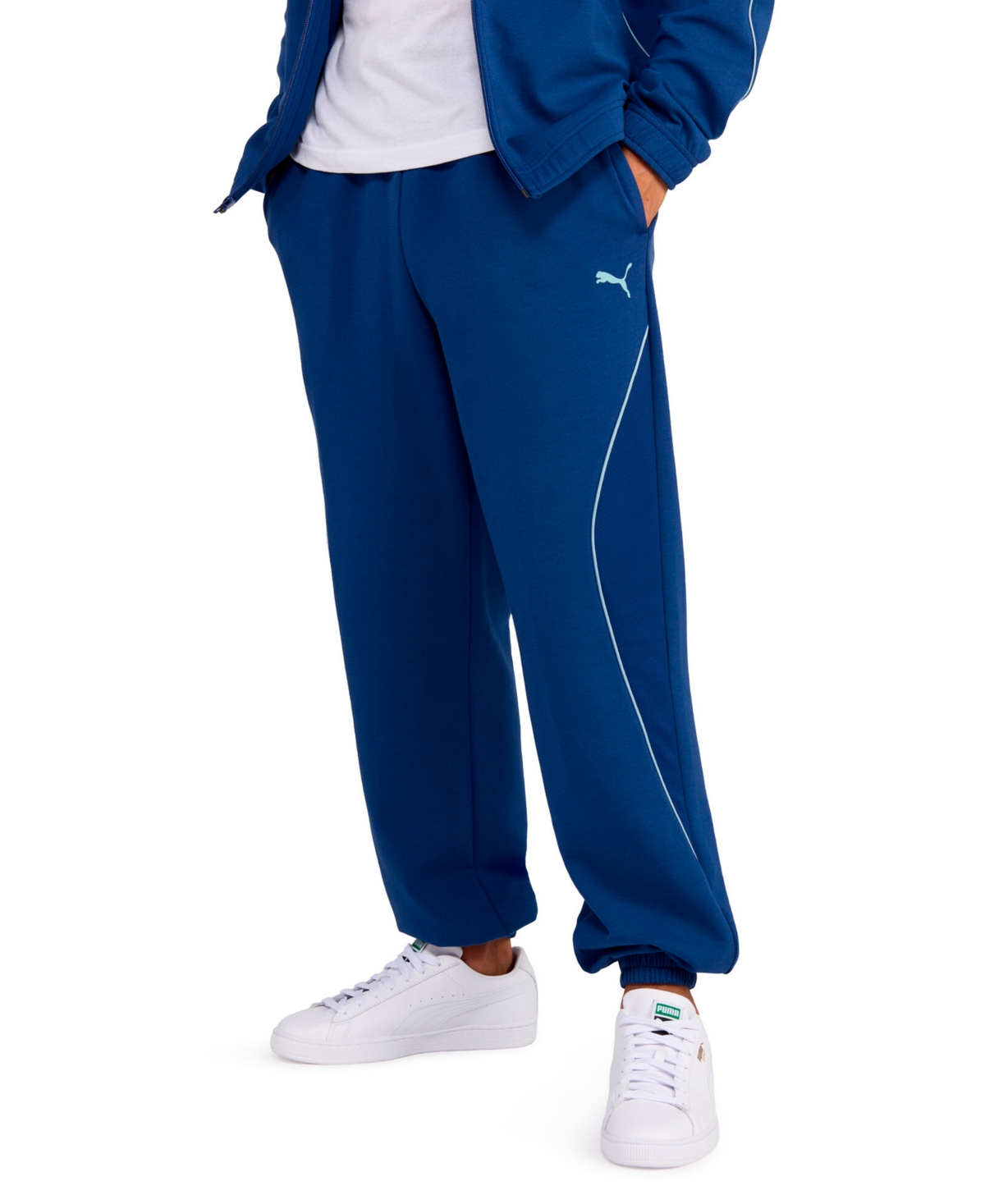 Click here for Puma Mens Sport Regular-Fit Track Pants - Blue Jew... prices