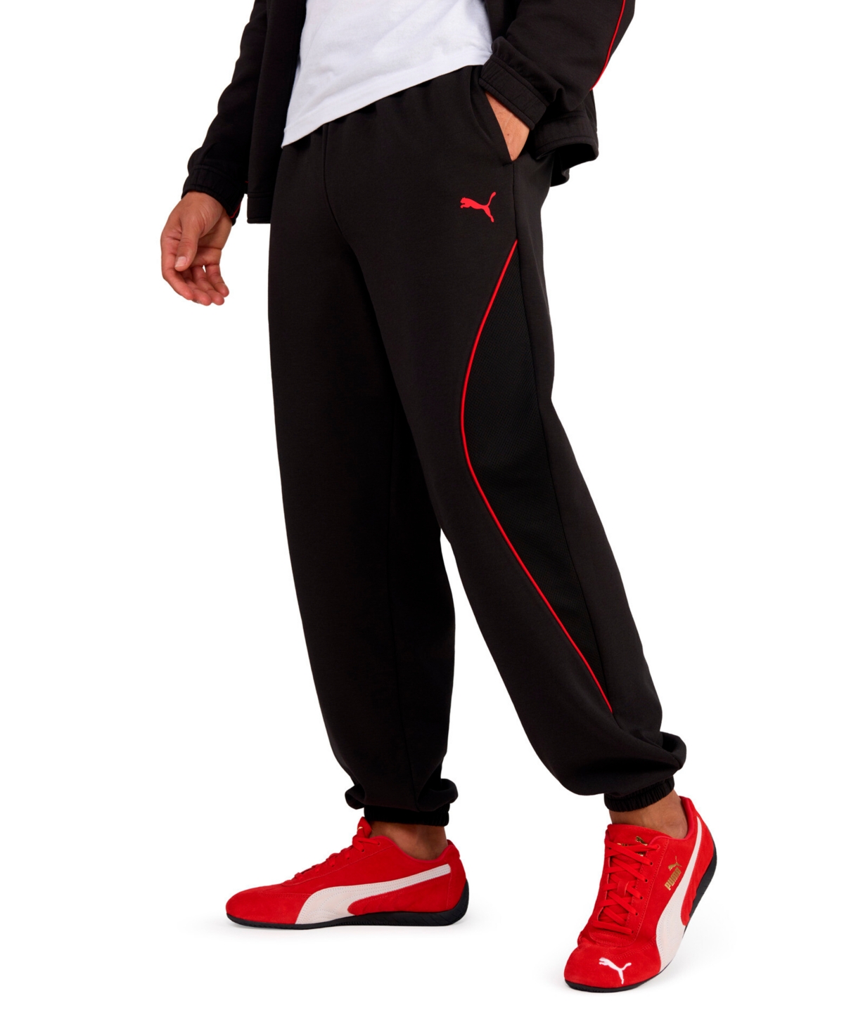 Click here for Puma Mens Sport Regular-Fit Track Pants - Puma Bla... prices