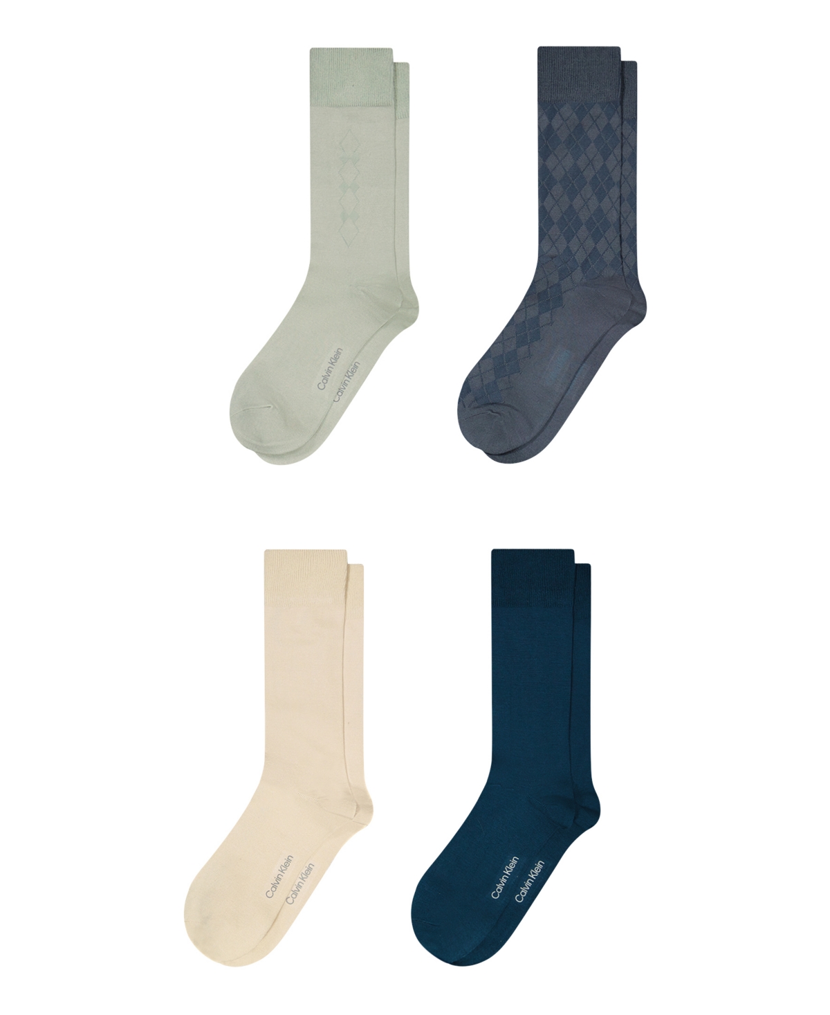 Click here for Calvin Klein Mens 4-Pk. Crew Dress Socks - Assorte... prices