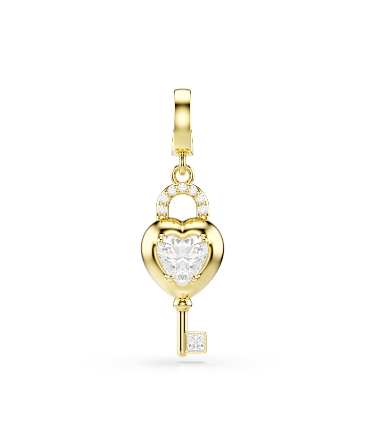 Click here for Swarovski Mixed Metal Heart Key Idyllia Charms - G... prices
