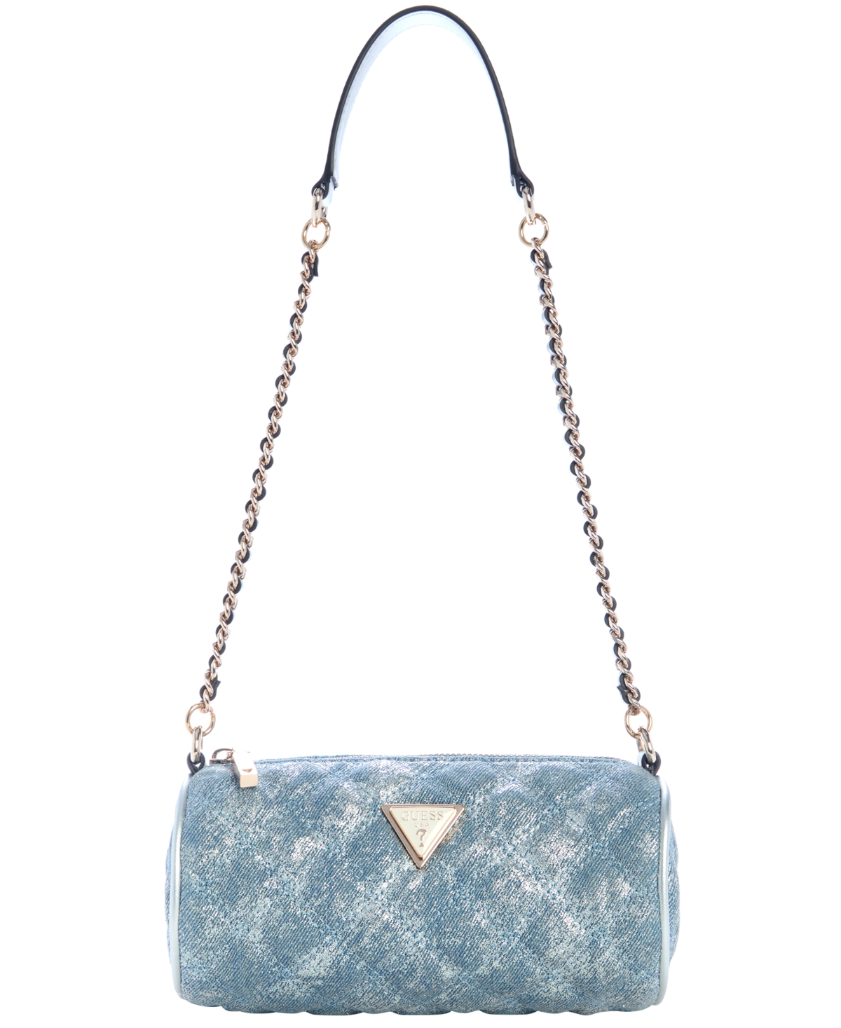 Click here for Guess Giully Ii Small Zipper Barrel Bag - Blue prices