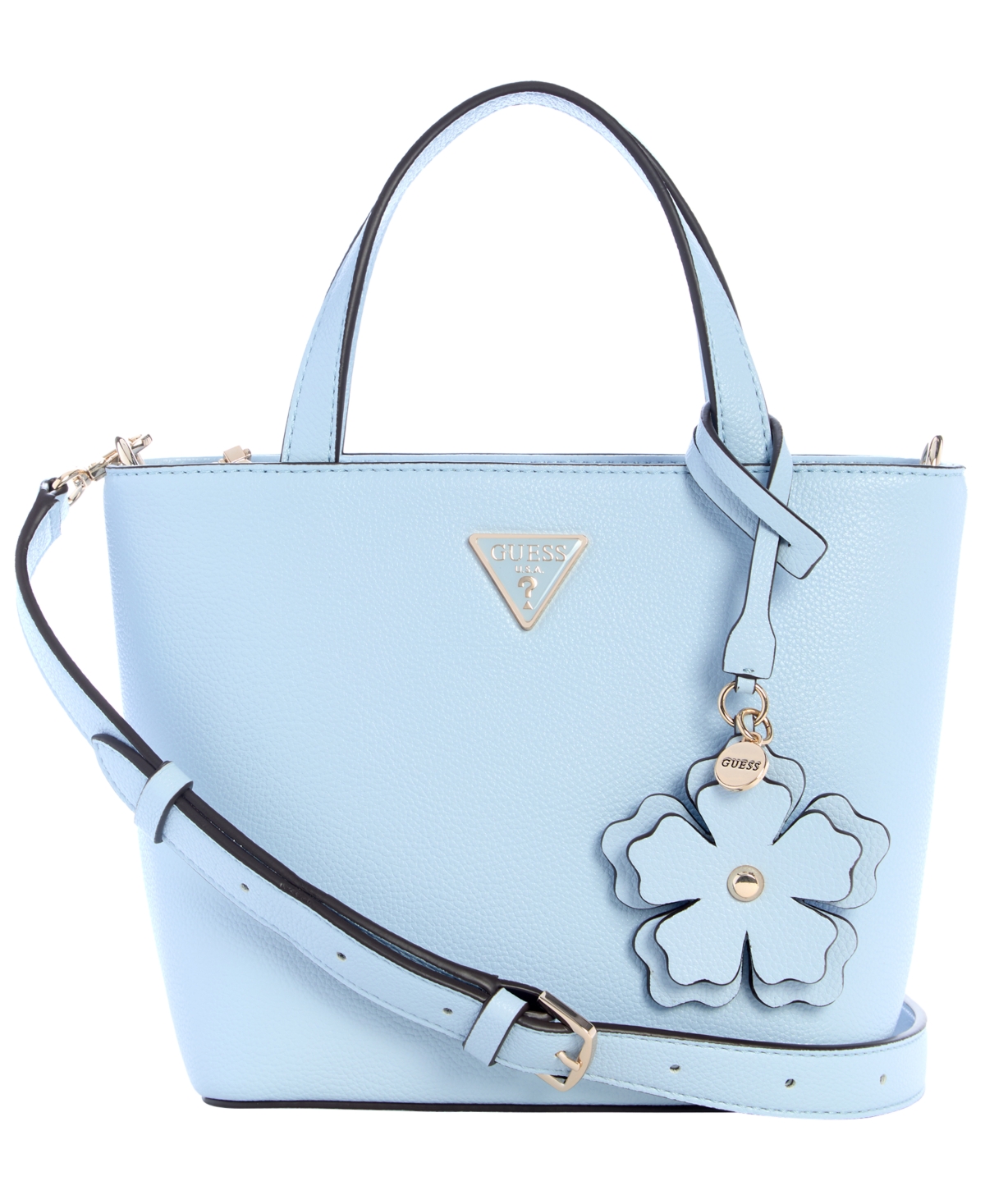 Click here for Guess Lucci Small Top Zip Tote Bag - Blue prices