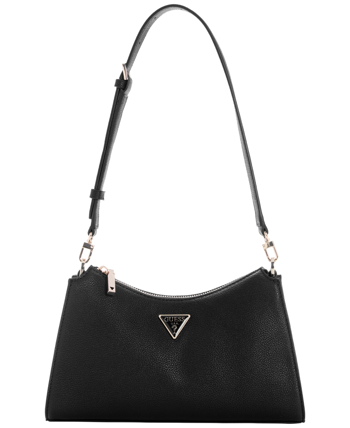 Click here for Guess Lucci Top Zip Small Shoulder Bag - Black prices